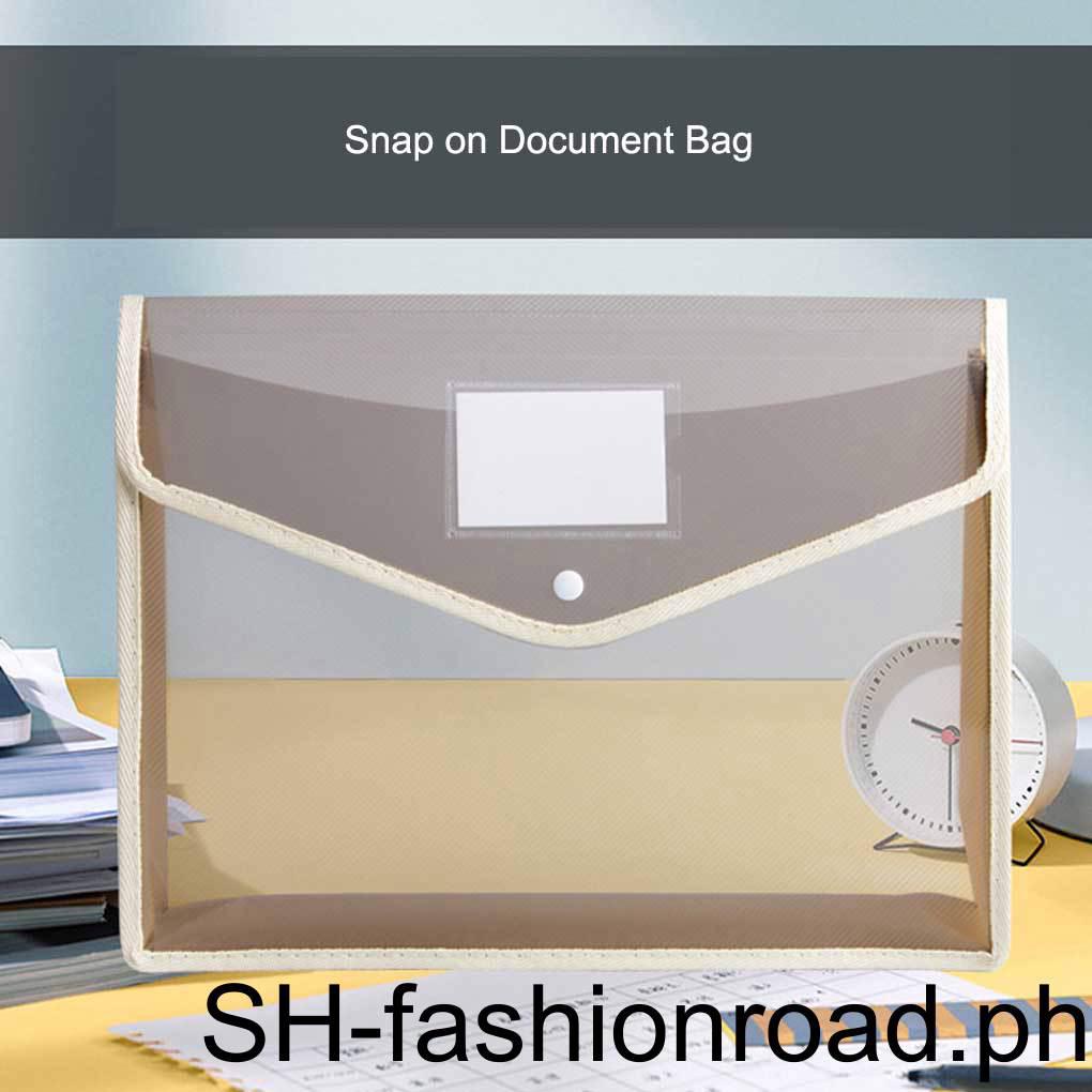 B5 Plastic Envelopes Waterproof File Folders with Label Pocket Snap ...