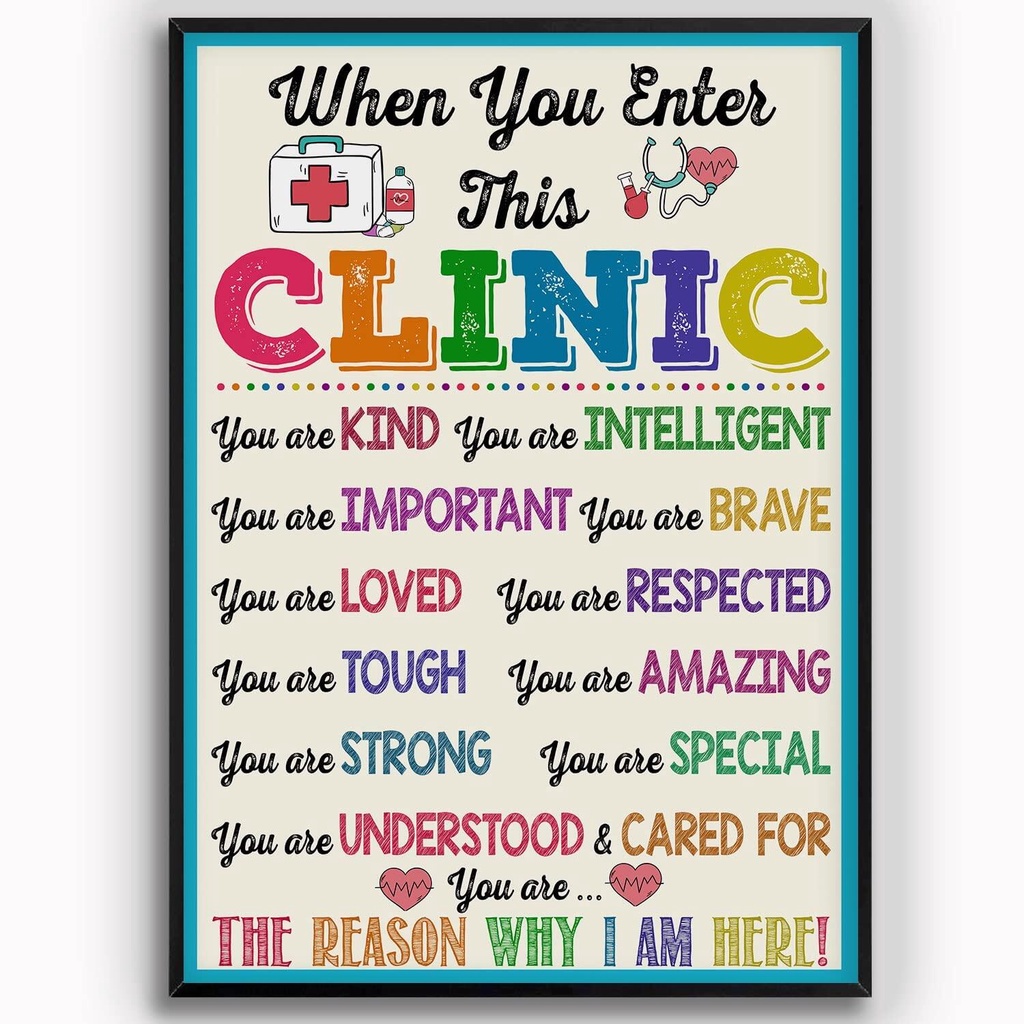 When You Enter This Clinic Poster Nurse Office Wall Art Pediatrics ...