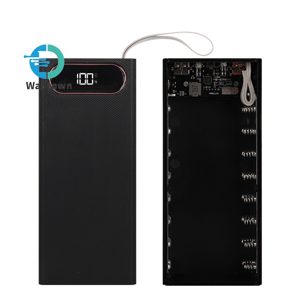 (Batteries Not Included) 10W Detachable 16-cell 18650 Power Bank Solder ...