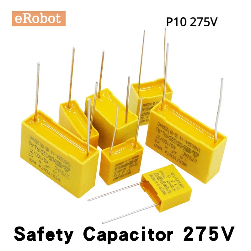 100Pcs 275V X2 Safety Capacitors P10 0.001UF 0.0022UF 0.0047UF 0.01UF 0.022UF 0.033UF 0.047UF 0 ...