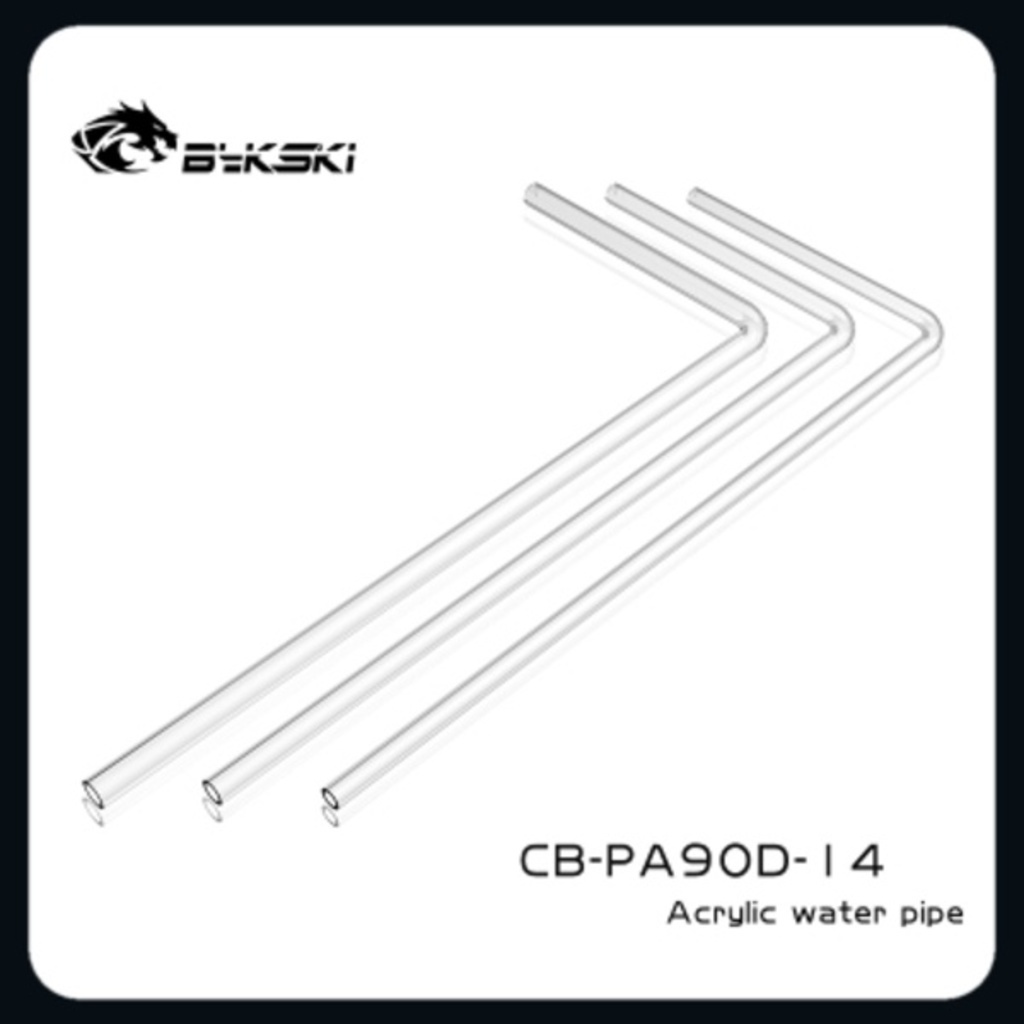 1pcs BYKSKI PC Water Cooling Pipe 90 Degree Bending Elbow Acrylic PMMA Hard Tube OD12/14/16mm ...