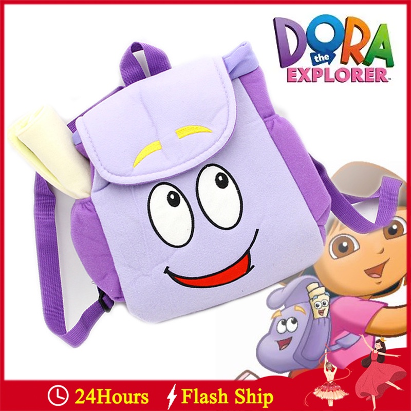 Dora The Explorer Purple Backpack For Kids Girls Cute Cartoon School ...