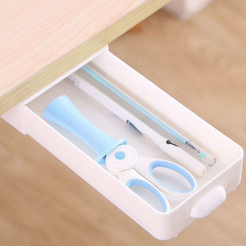 BS Creativity Under Desk Paste Organizer Drawer Storage Pen Case ...