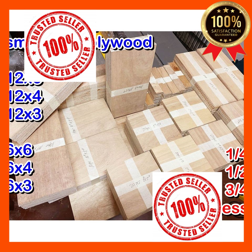 lynshop PLY Wood Board 1/4 , 1/2 , 3/4 in small cut 12x6 12x4 12x3 6x6 ...