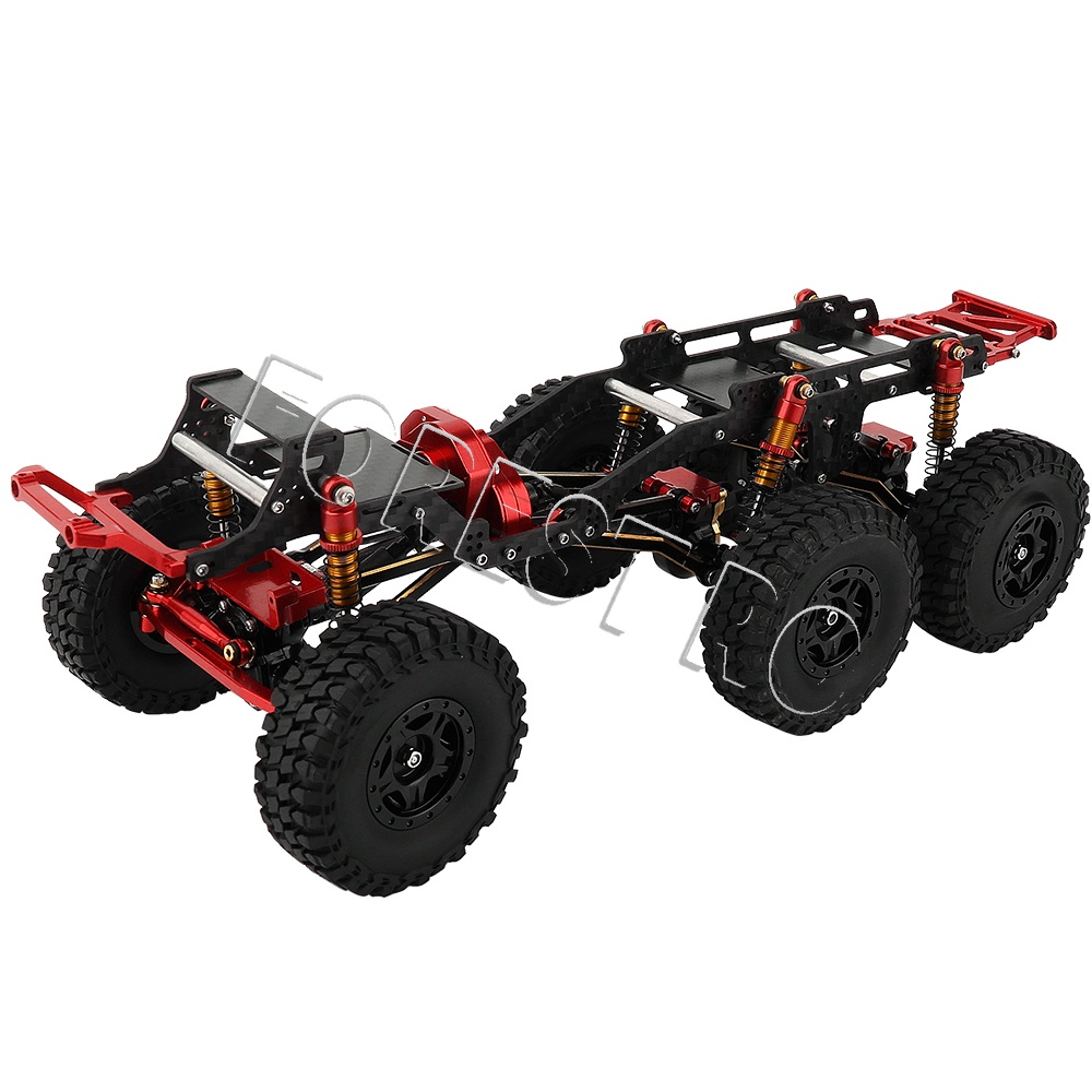 Carbon Fiber LCG Chassis Car Frame with Metal Axles Wheel Rims 1/24 Low Center Gravity Chassis ...