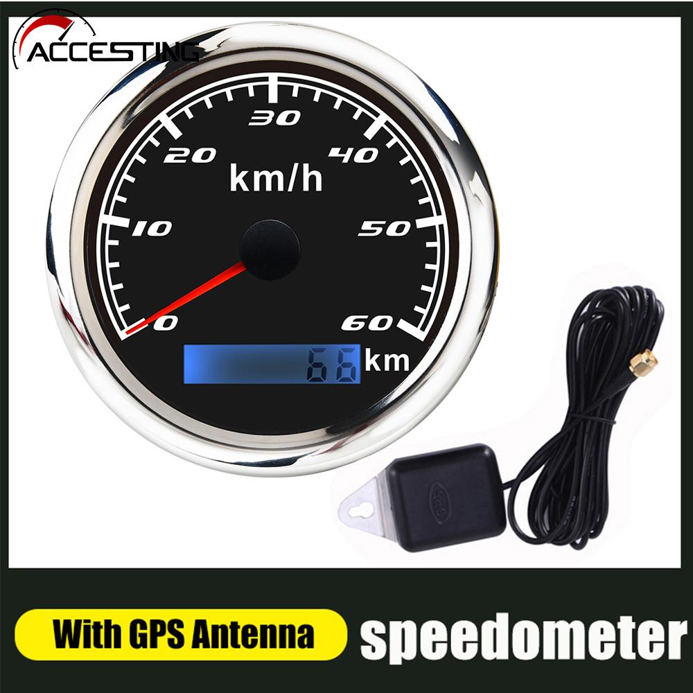 85mm 60 km/h 120km/h 200km/h GPS Speedometer Odometer Speed Gauge With ...