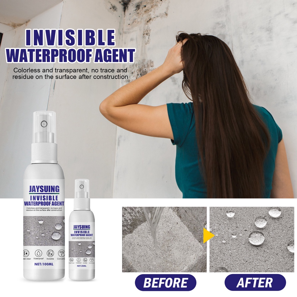 Jaysuing 100ml Invisible Waterproof Agent Toilet Permeable Nano ...