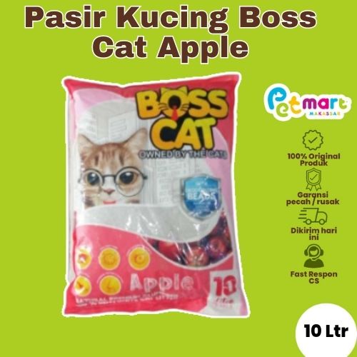 Special for Gojek/Grab Boss cat Apple Scented and Clumpy cat Litter 10 ...