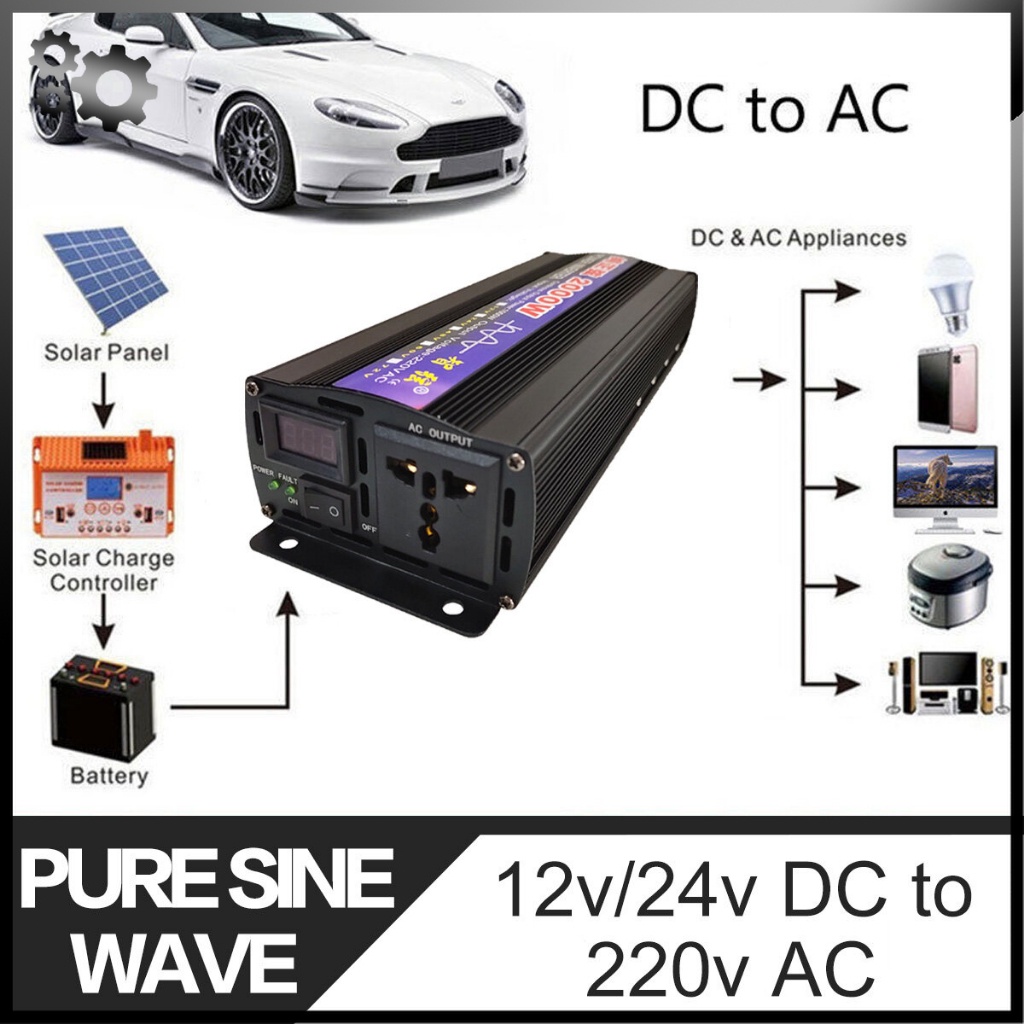 INVETER 12V TO 220V 500w 1000w 1500W 2000W12V DCTo 220-230V AC Car ...