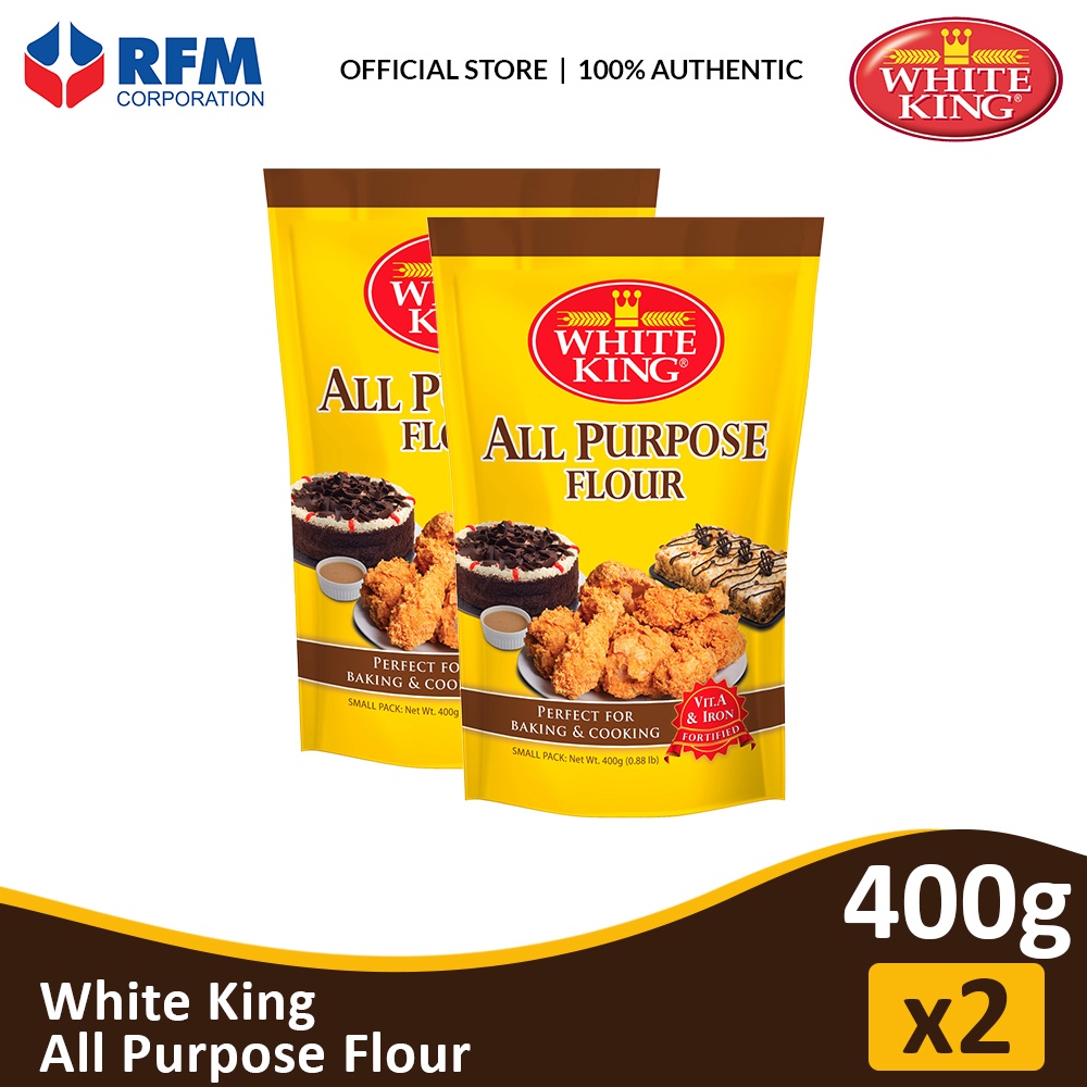 White King All Purpose Flour Small Pack 400g - Set of 2s | Shopee ...