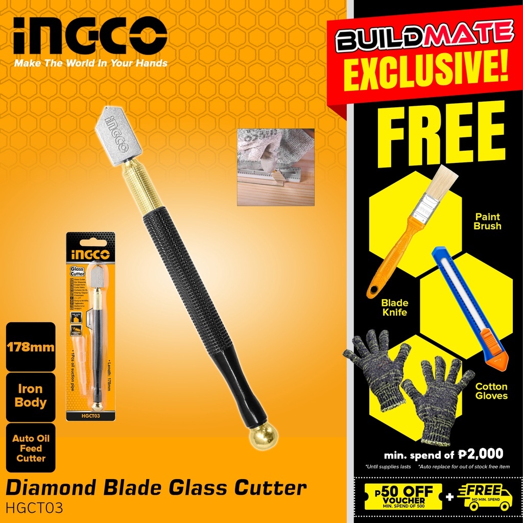 Buildmate Ingco Diamond Blade Glass Cutter Pencil Cutter Oil Cutting
