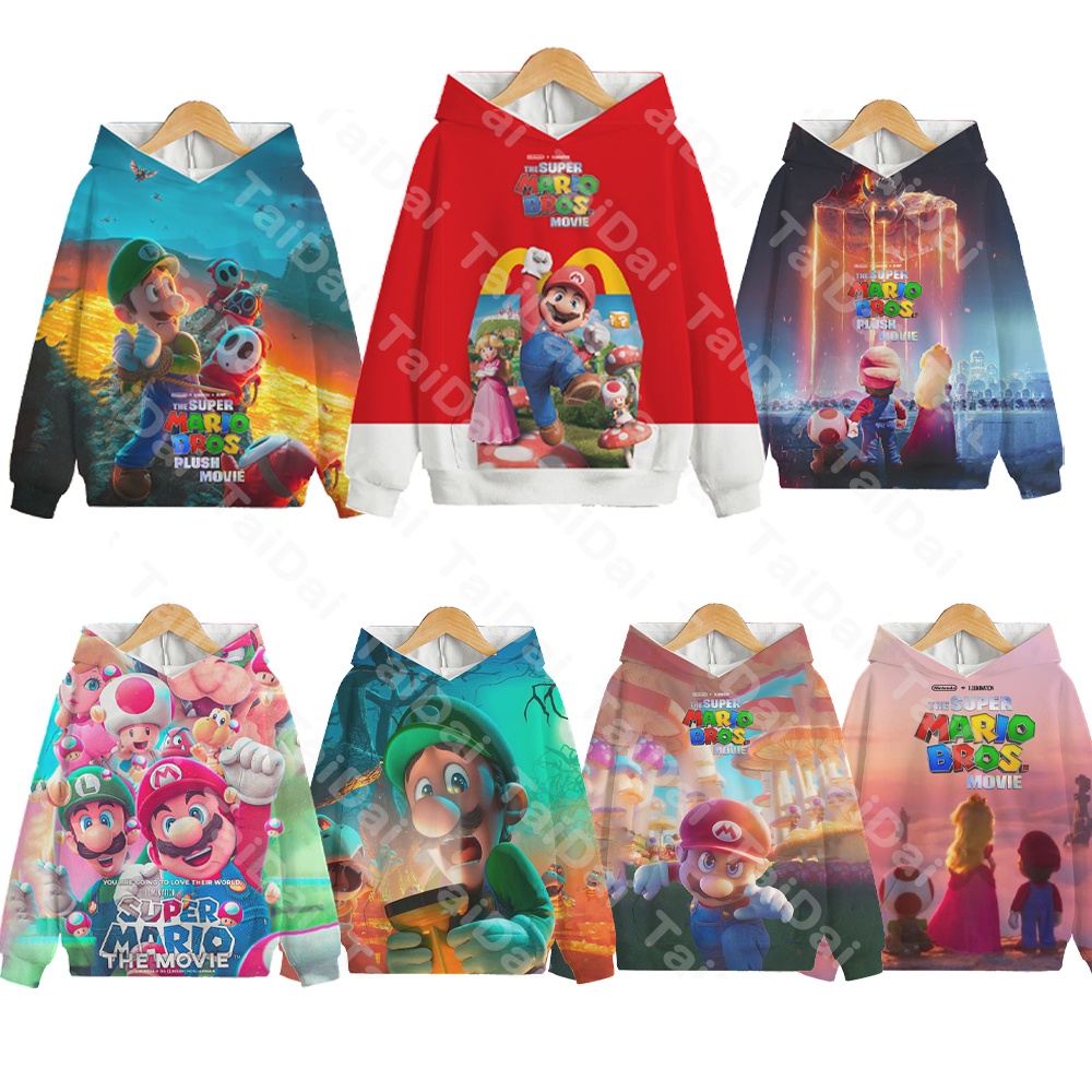 The Super Mario Bros Movie Hoodies for Kids Boys Girls Fashion Jacket ...