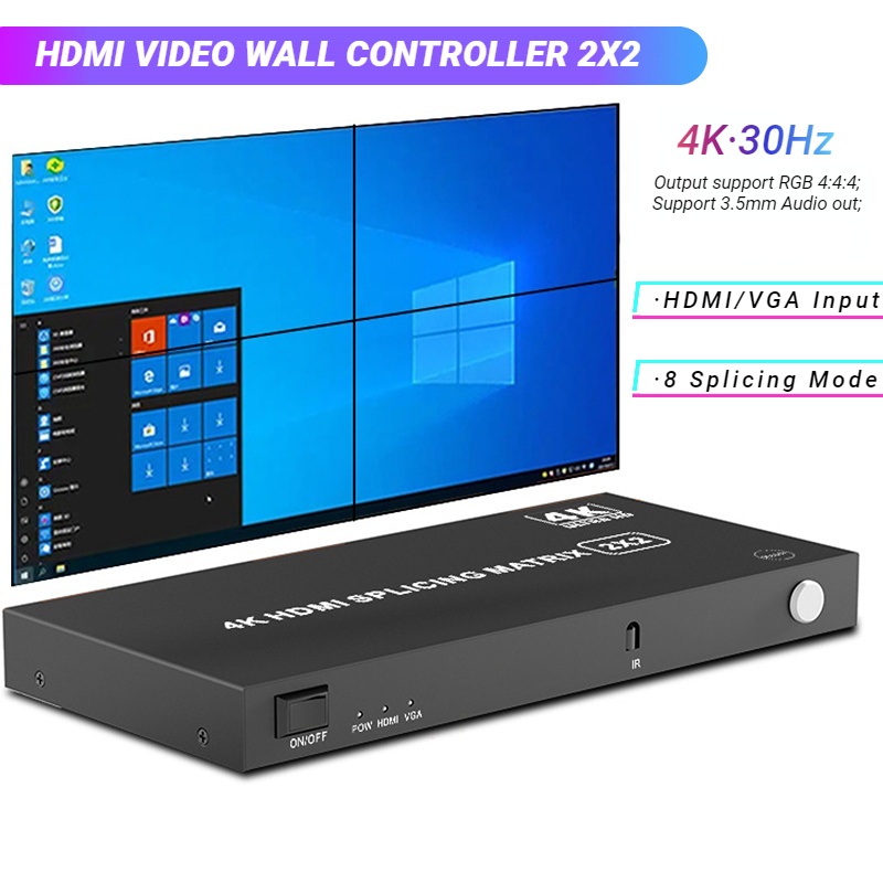 4K HDMI Video Wall Controller 2x2/1x3/1x4 Splicing Processor | Multi ...