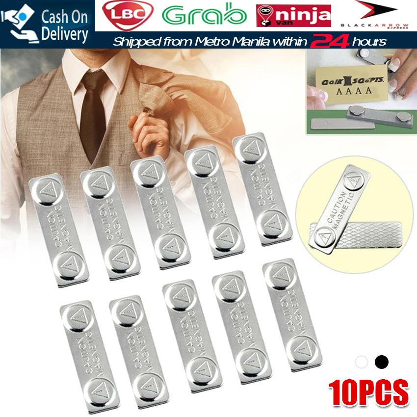 10PCS Strong Magnetic Name Tag Badge Metal Fastener for ID Card Holder ...