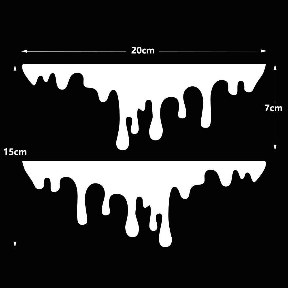 2PCS Horror Blood Drop Graphic Car Sticker For BMW Mercedes-Benz Modern ...