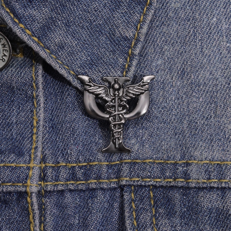 Psychology Gifts Psi Symbol Brooch Psychiatrist Pin Badges Medical ...