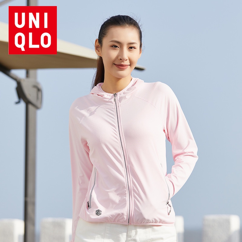 Uniqlo Airism Women Jackets Windbreaker Outdoors Sun Protection Hooded ...