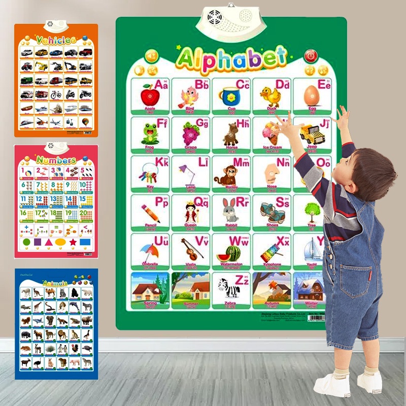 Talking Educational Wall Sound Chart ABC Alphabet /English Flip Chart ...