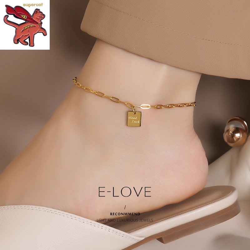 Original 18K Saudi Gold Pawnable Premium Cool Lucky Feet Chain Girl ...
