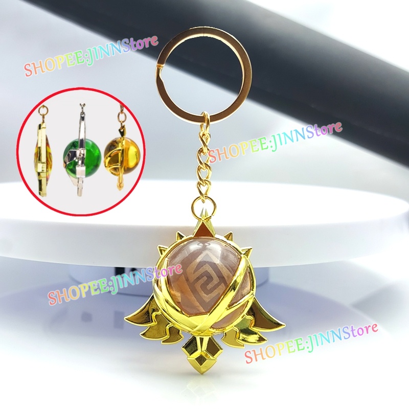 - JN - GENSHIN IMPACT Cosplay Keyring GENSHIN Dendro/Cryo/Pyro/Hydro ...
