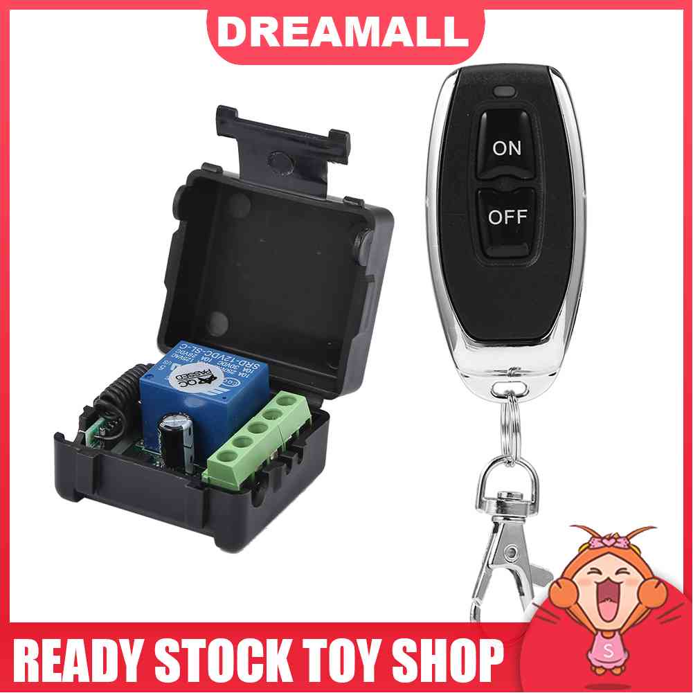 12V 433MHz Relay 1CH Wireless RF Remote Control Switch Receiver ...