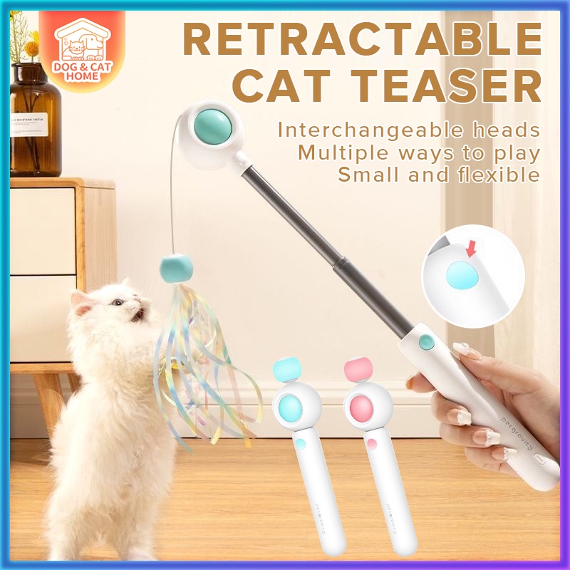 Cat Teaser Toy Retractable Cat Teaser Stick With Infrared Laser Kitten ...