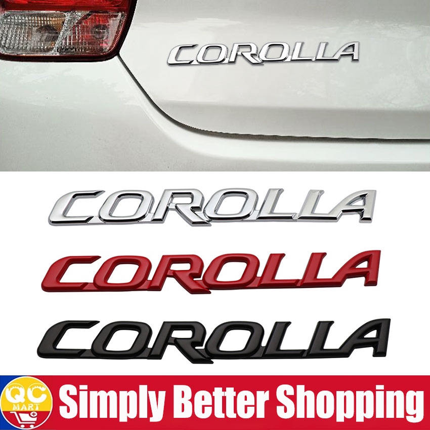 【ship in 24hours】 ABS Toyota COROLLA Logo Car Letter Sticker Emblem ...