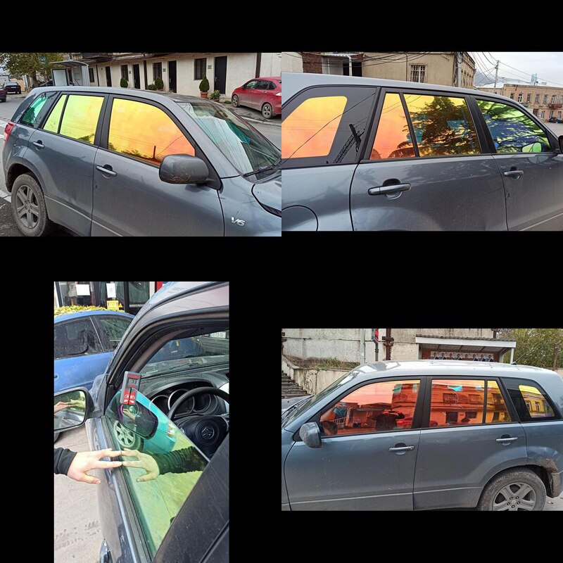 Green Yellow Chameleon VLT 65% Window Tint for House Office Glass Car ...