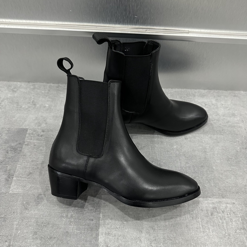 High Quality Genuine Cow Leather Men's Boots, Chelsea Boots Pointed Toe ...