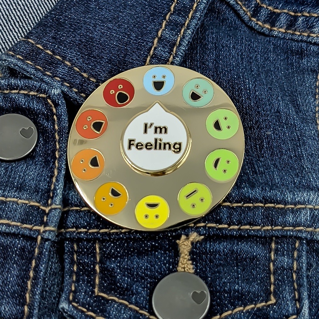 Creative Social Mood Battery Enamel Pin My Social Mood Brooch Badges ...