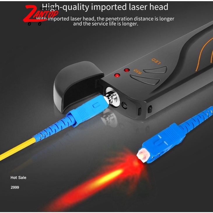 VFL Red Light Visual Fault Locator Handheld Rechargeable 15mw Fiber ...