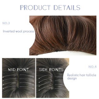 Women's wigs Long hair with bangs in the middle Inner buckle shoulder ...