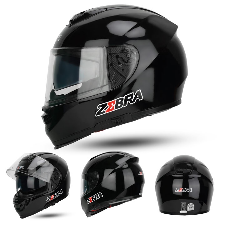 ZEBRA 715 Plain Motorcycle Full Face Helmet Dual Visor | Shopee Philippines