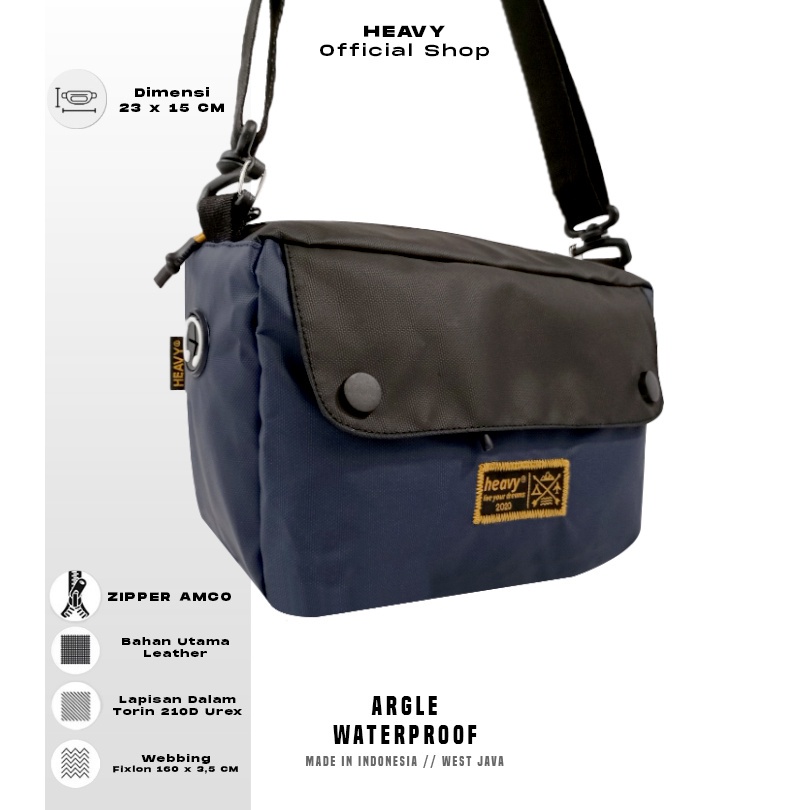 Heavy Tas Men Argle Series - Slingbag Heavy - Tas selempang waterproof ...