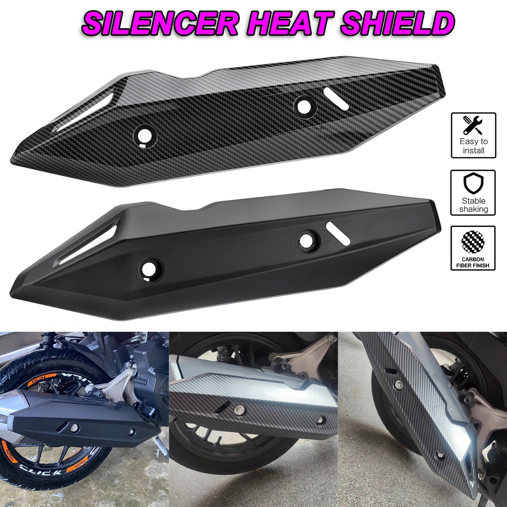 Honda Click 125i/150i V2 V3 Muffler Cover Carbon Heatguard Cover For Click | Shopee Philippines
