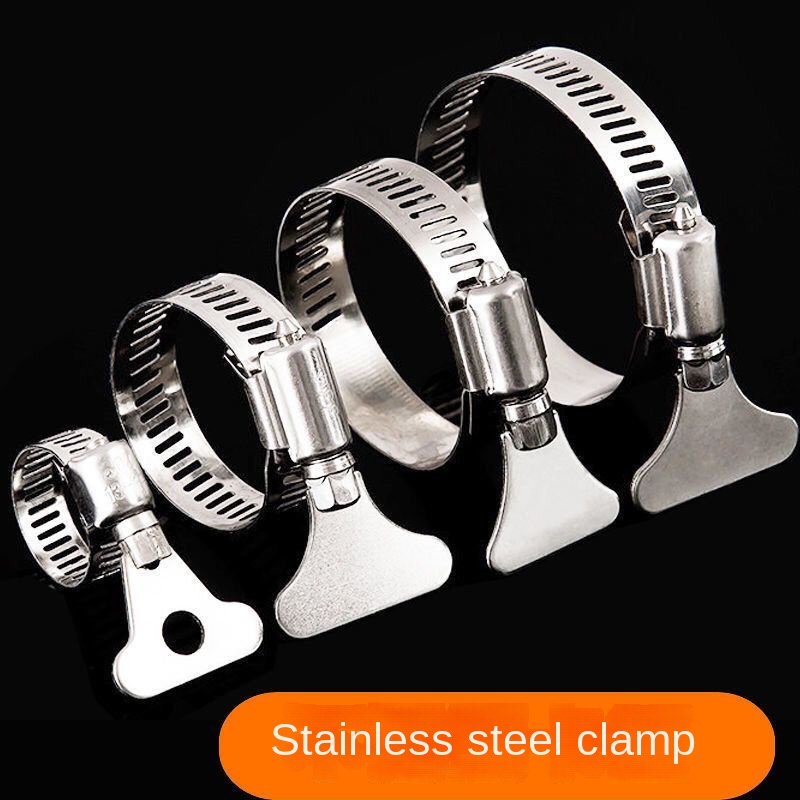 Stainless Steel Water Pipe Clamp Car Washing Gun Connector Pipe Buckle ...