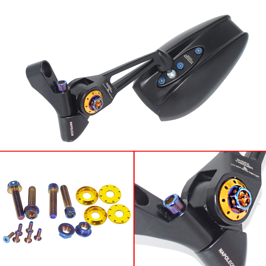 AOS Rearview Mirror Dedicated Modified Screw Set Stainless Steel Burnt ...