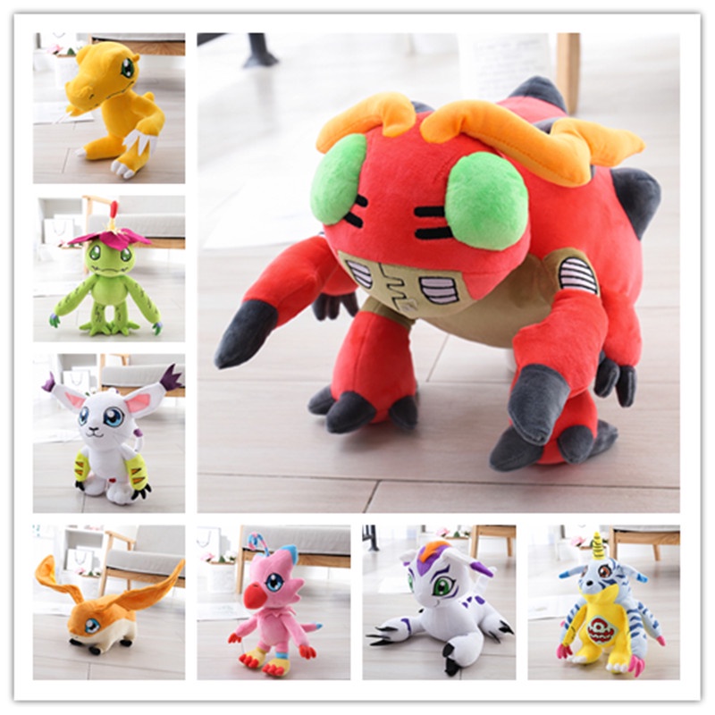 33cm Cute Anime Digimon Adventure Patamon Agumon Tailmon Gomamon ...