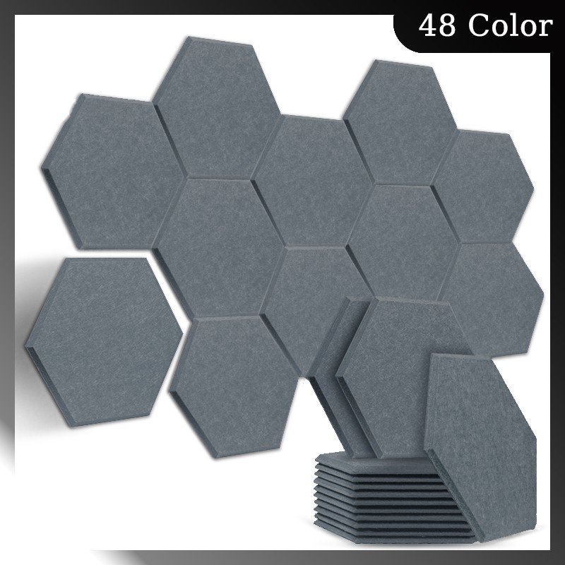 12PCS Acoustic Treatment Panel Sound Proof Wall Stickers Sound ...