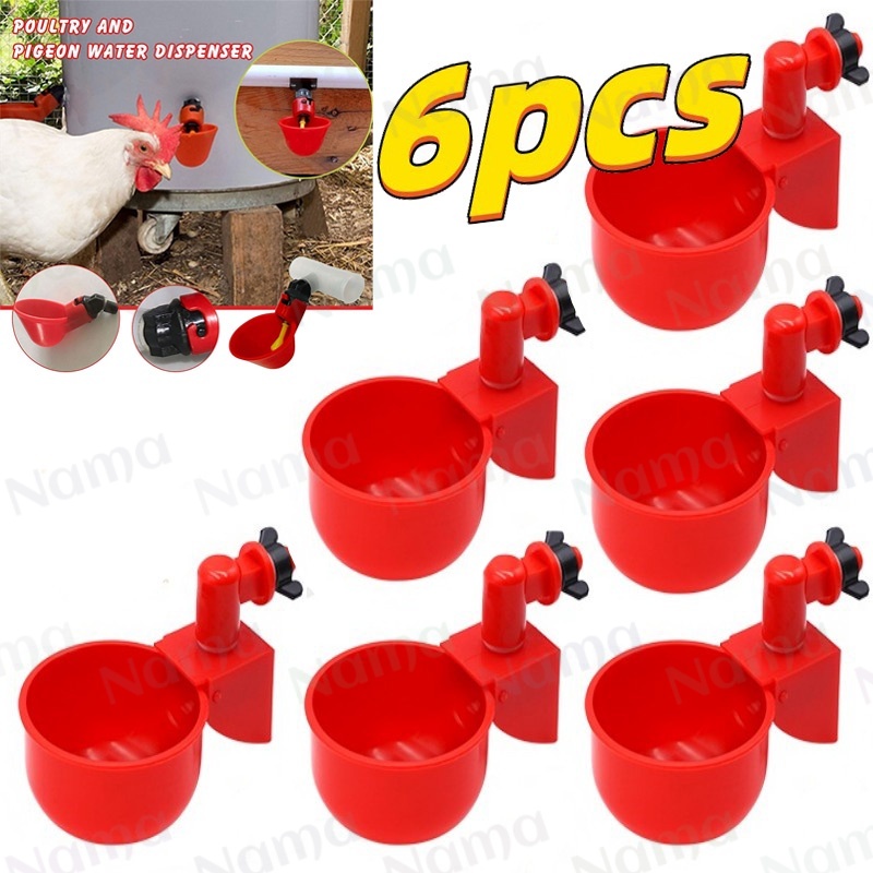 6PCS Automatic Poultry Drinker Chicken Duck Drinking Machine Hanging ...