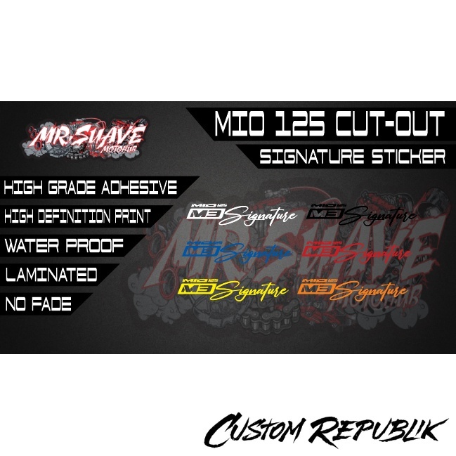 Mio 125 Cut-out Signature Sticker (9x1.5Inches) | Shopee Philippines