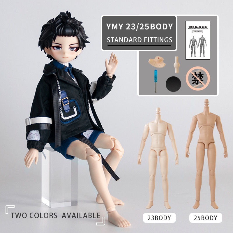 YMY 23/25 male Body Joint Doll DIY Boy Body for obitsu 11, GSC Head ...