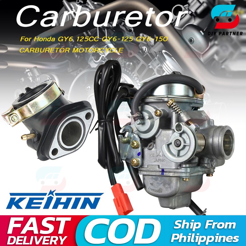 Keihin Carburator for Honda GY6 125CC GY6-125 GY6-150 CARBURETOR MOTORCYCLE Gy6 Dtype Carb Set ...