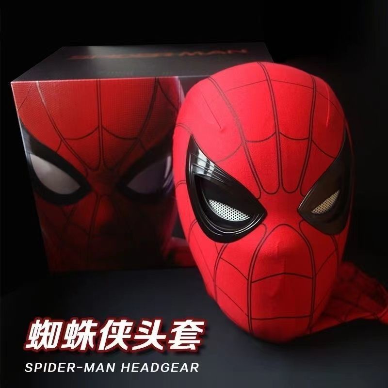 Spiderman Electric Mask Eye Movable Hat Headgear Automatic Winking ...