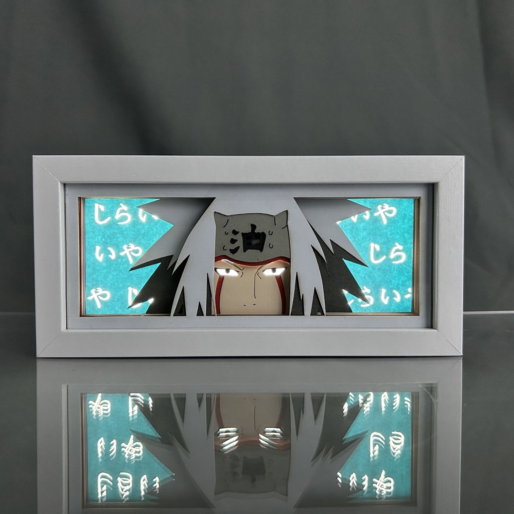 Naruto Paper Carving Lamp Anime Figure Uchiha Sasuke Hatake Kakashi ...