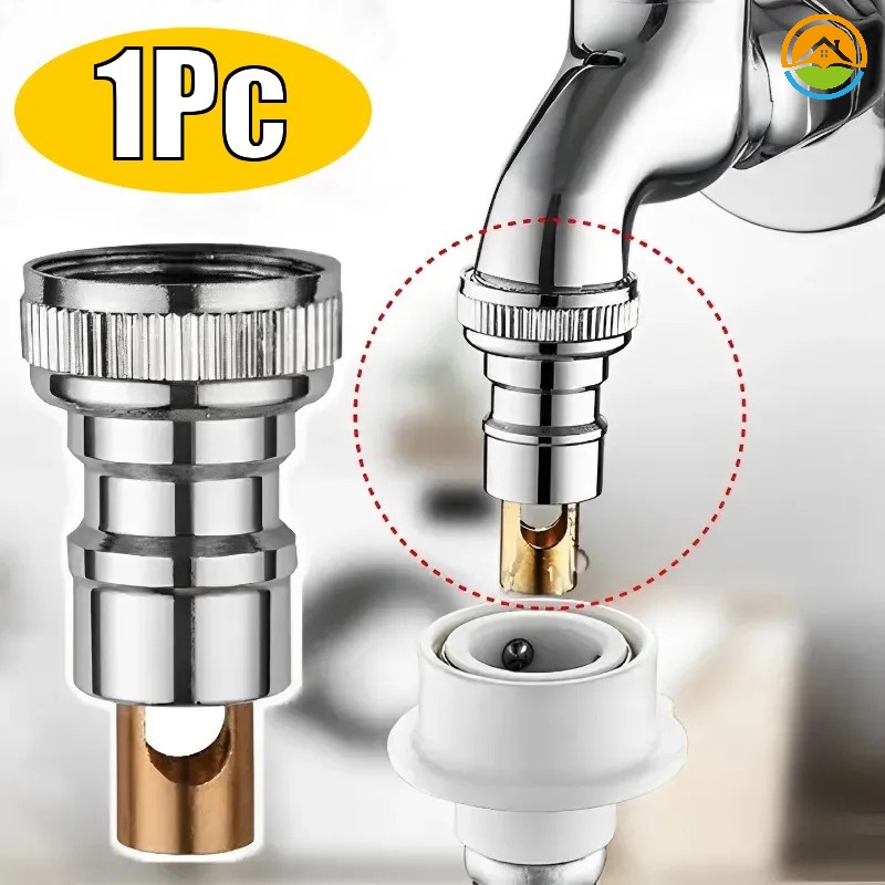 Automatic Water Stop Valve Connector / Washing Machine Water Tap Joint ...