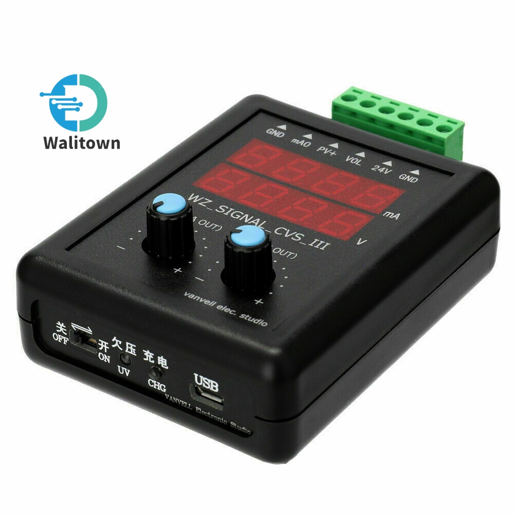 4-20mA Generator Adjustable Signal Generator DC0-10V Current Voltage Analog Simulator Value ...