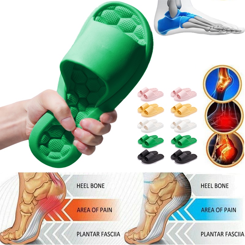 Foot Massager Slippers with Raised Points for Plantar Fasciitis Relief ...
