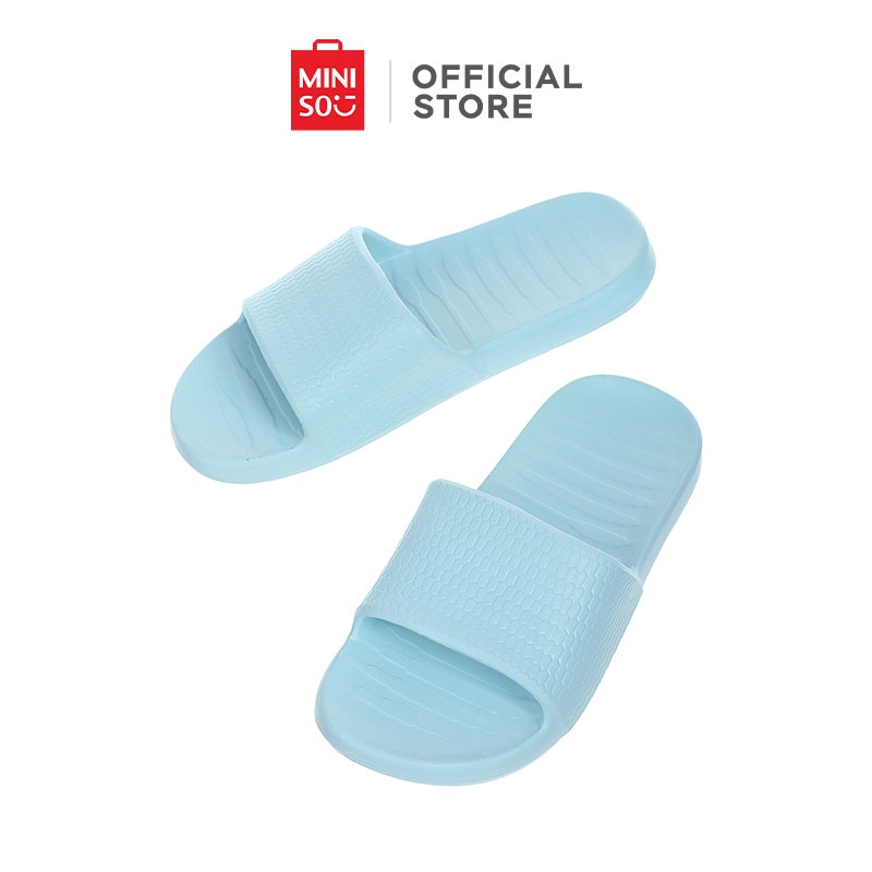 MINISO Women's Honeycomb Bathroom Slippers (Light Blue) | Shopee ...