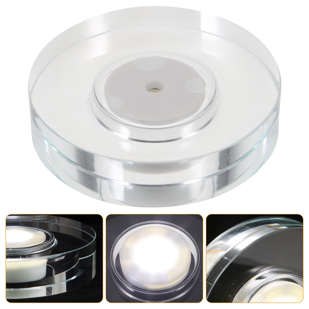 Glass Display LED Stand Rechargeable Light Base | Shopee Philippines